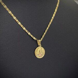 Prime Jewelry 269 | Jewelry | Round Small Jesus Pendant Necklace Link ...